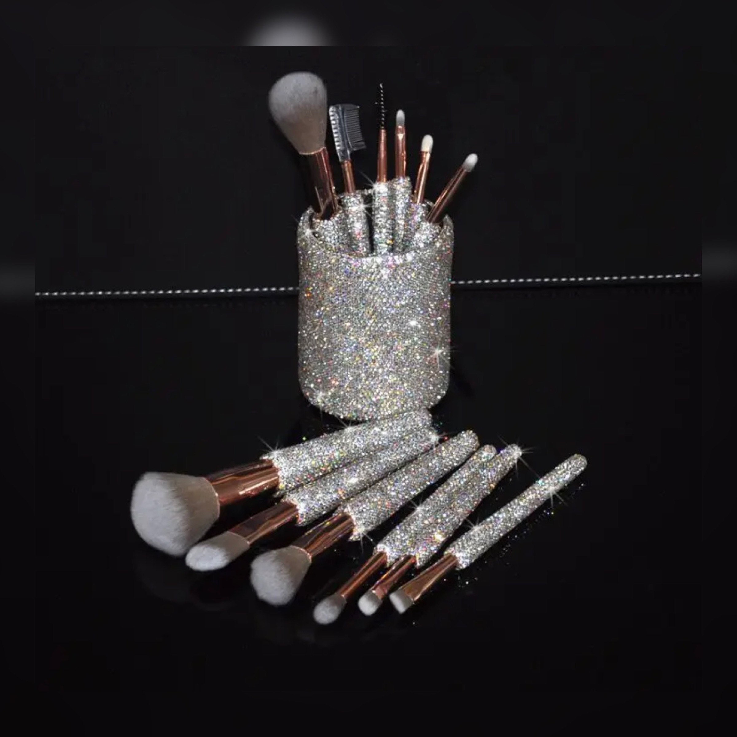 Rhinestone Makeup Brushes, Bling Crystal Makeup Brushes With FREE ...