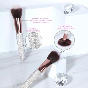 Rhinestone Makeup Brushes, Bling Crystal Makeup Brushes With FREE ...