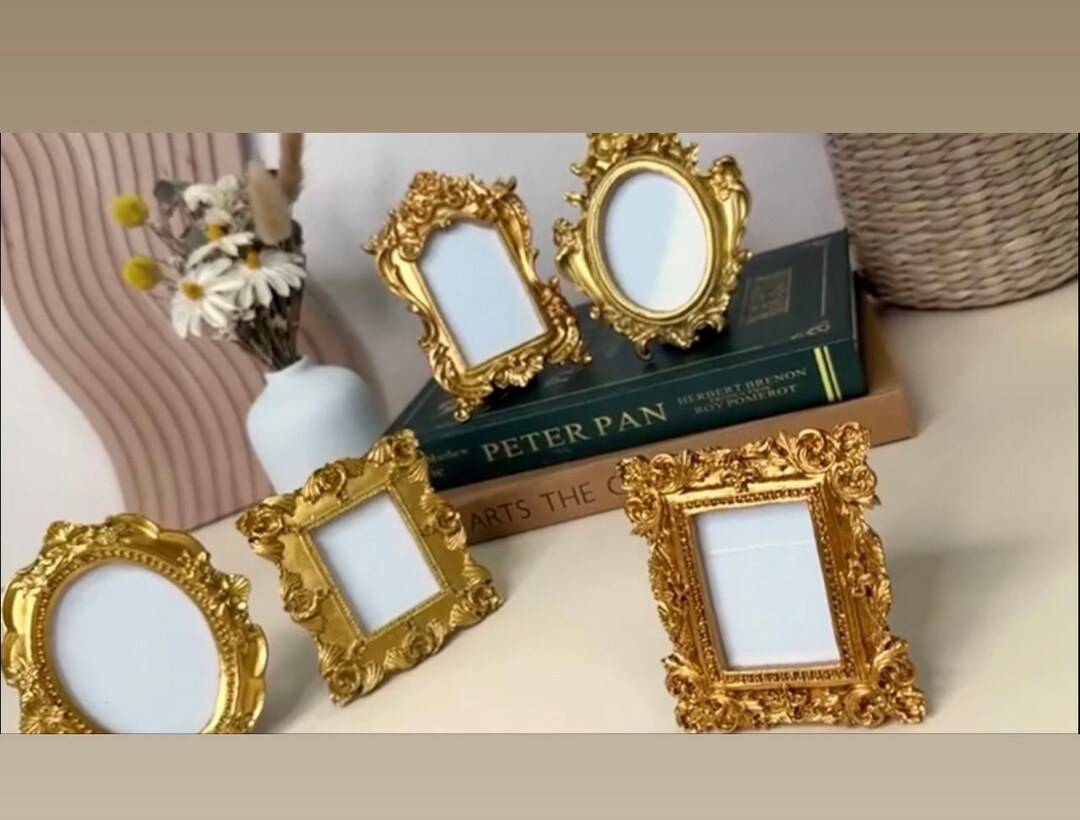 New!! 15pc Mini Vintage Style Picture Frames Set With Stands - Etsy