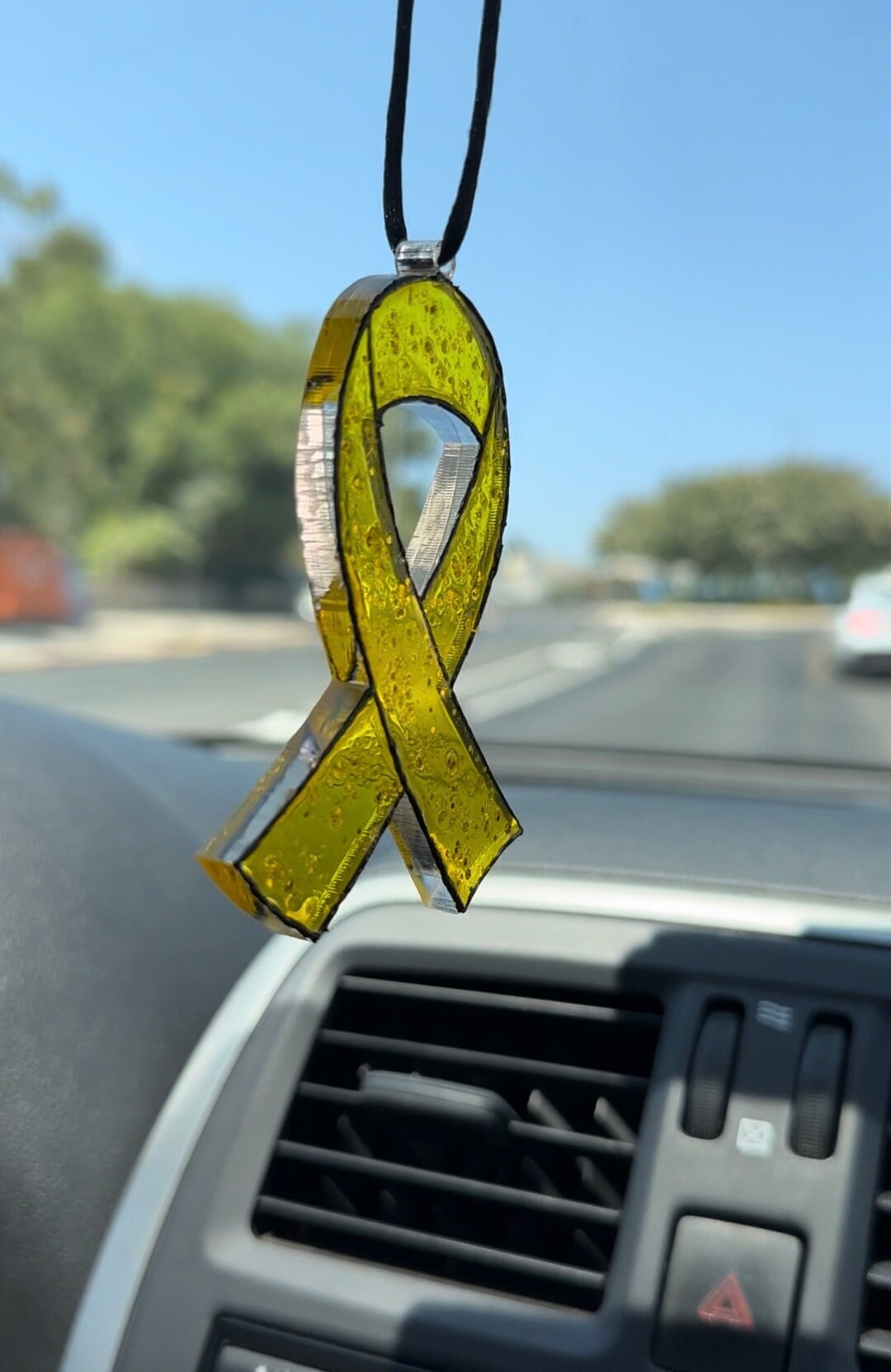 Yellow Stained Glass Support Ribbon (hostage Liberation Symbol) - Etsy