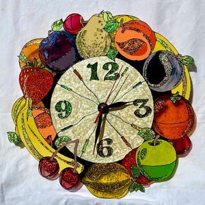 Fruit Time Wall Clock - Etsy