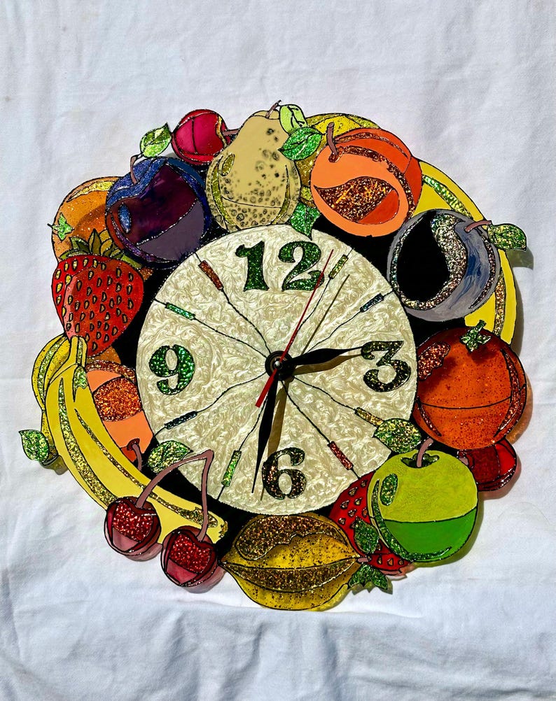 Fruit Time Wall Clock - Etsy