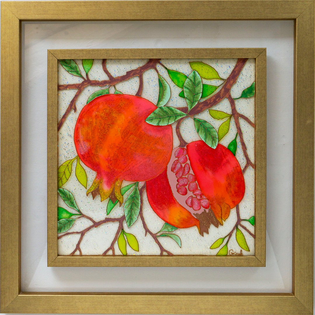 Original Painting in Stained Glass Technique. Bright Colors ...