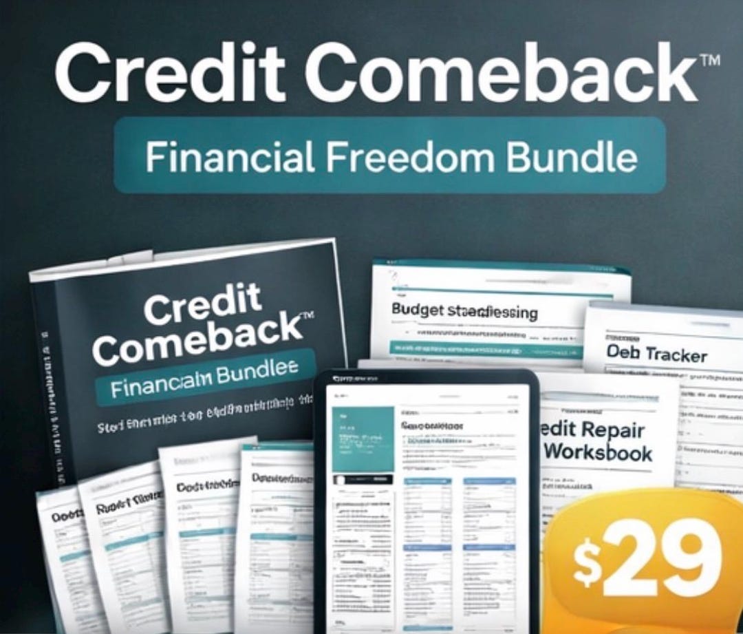 Credit Repair Workbook & Budget Spreadsheet | Financial Freedom Bundle ...