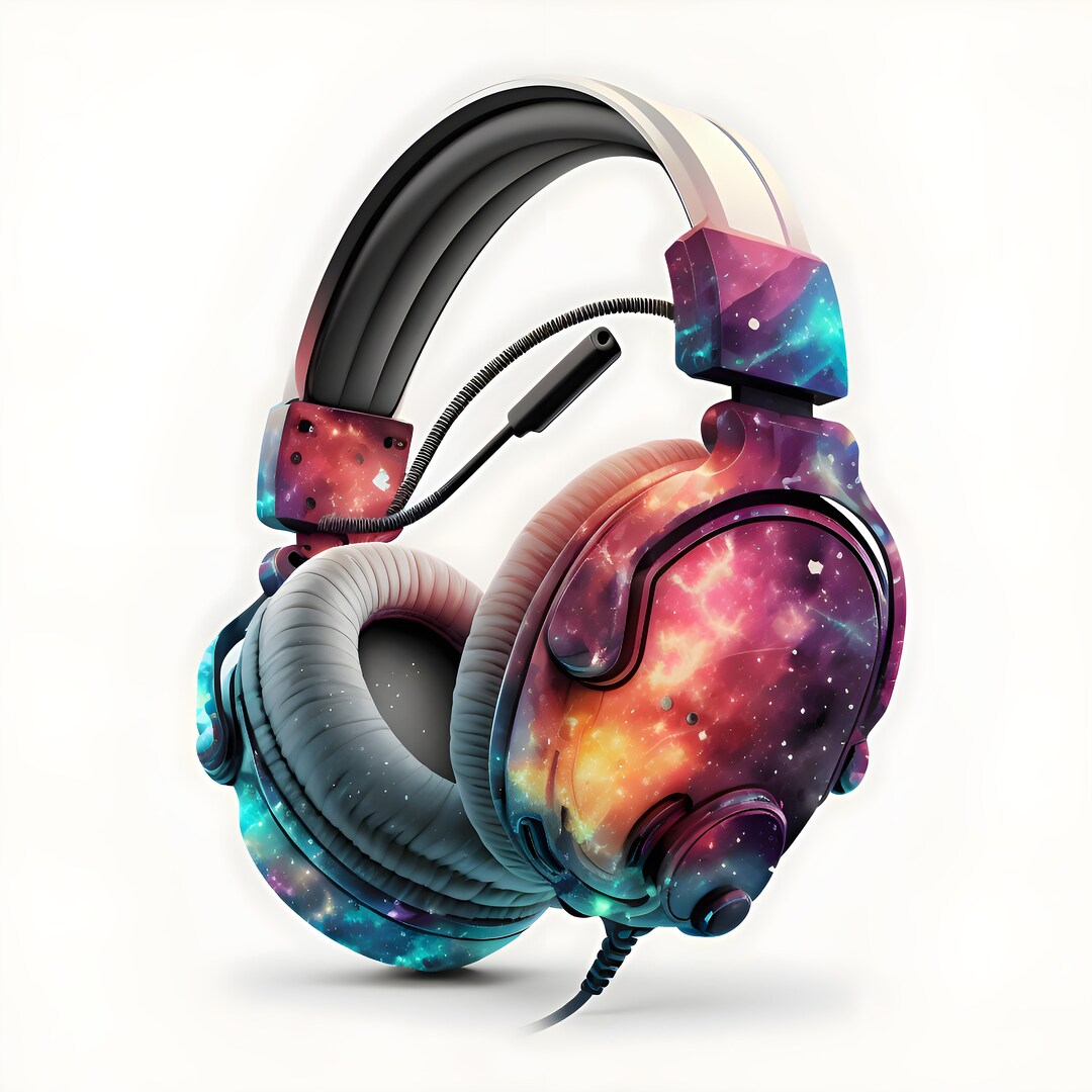 Gaming Headset Celestial Nebula Style - Etsy