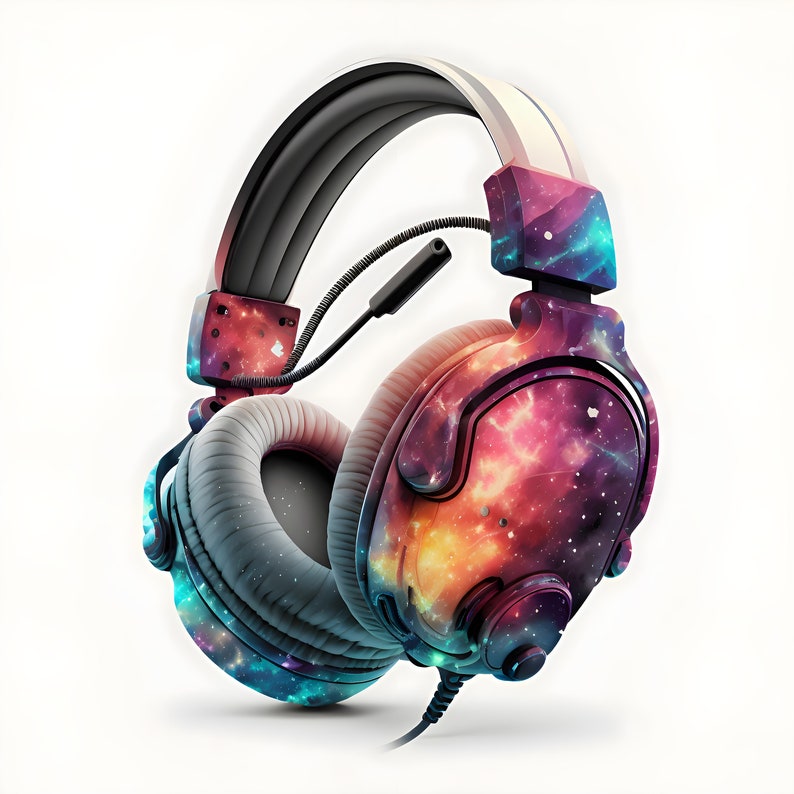 Gaming Headset Celestial Nebula Style - Etsy