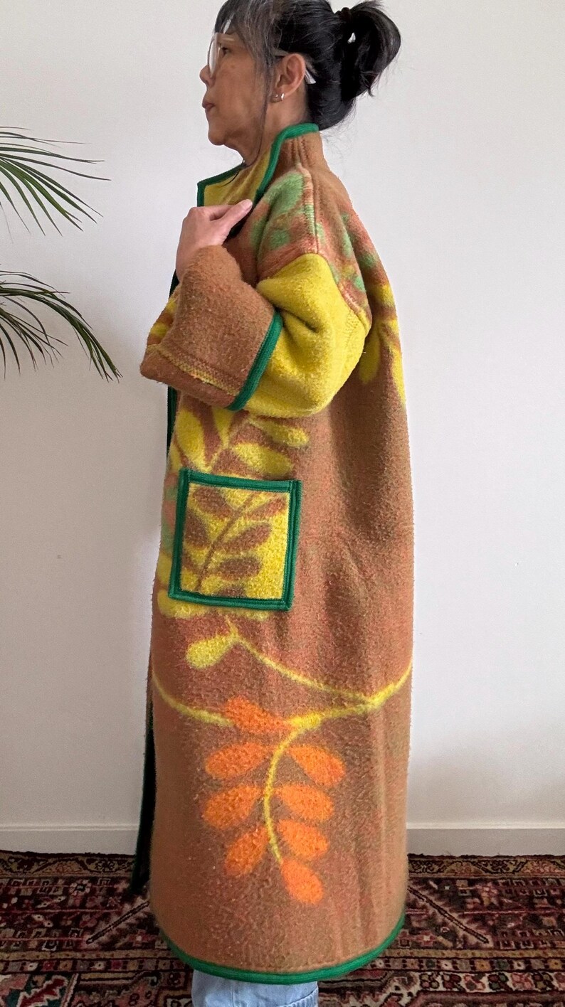 Susilie Maxi Coat: Handmade Upcycled 1950s Italian Vintage Dralon ...