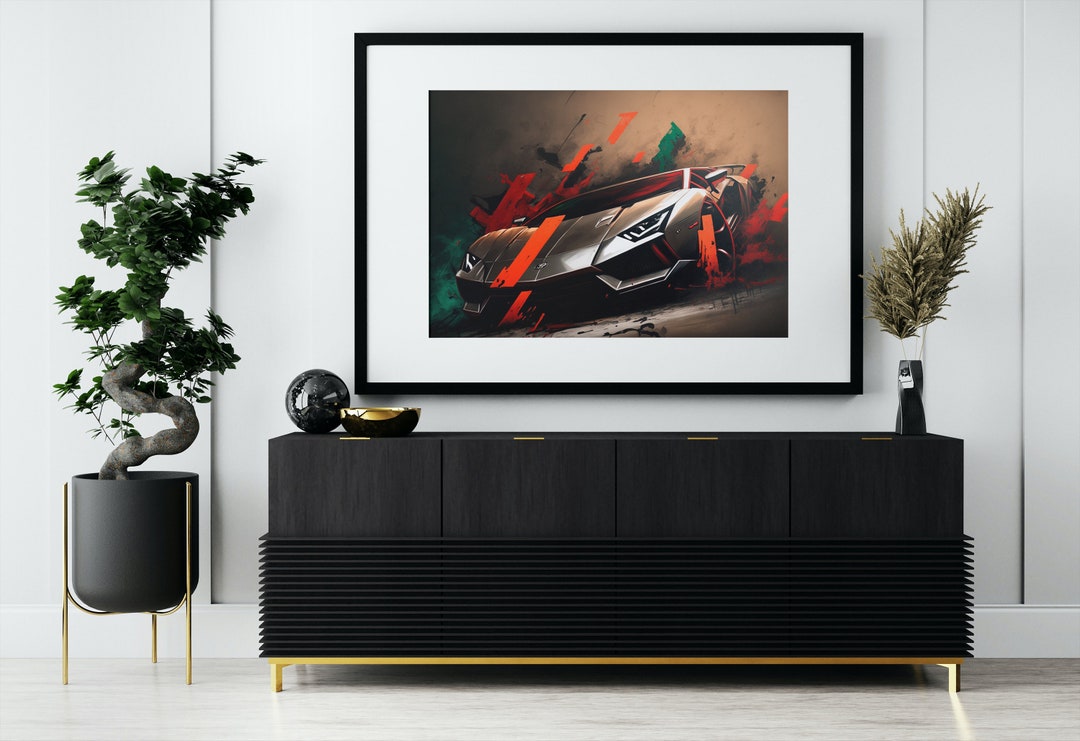 Artistic Lambo Poster Digital Download, Lamborghini Poster, Lambo ...