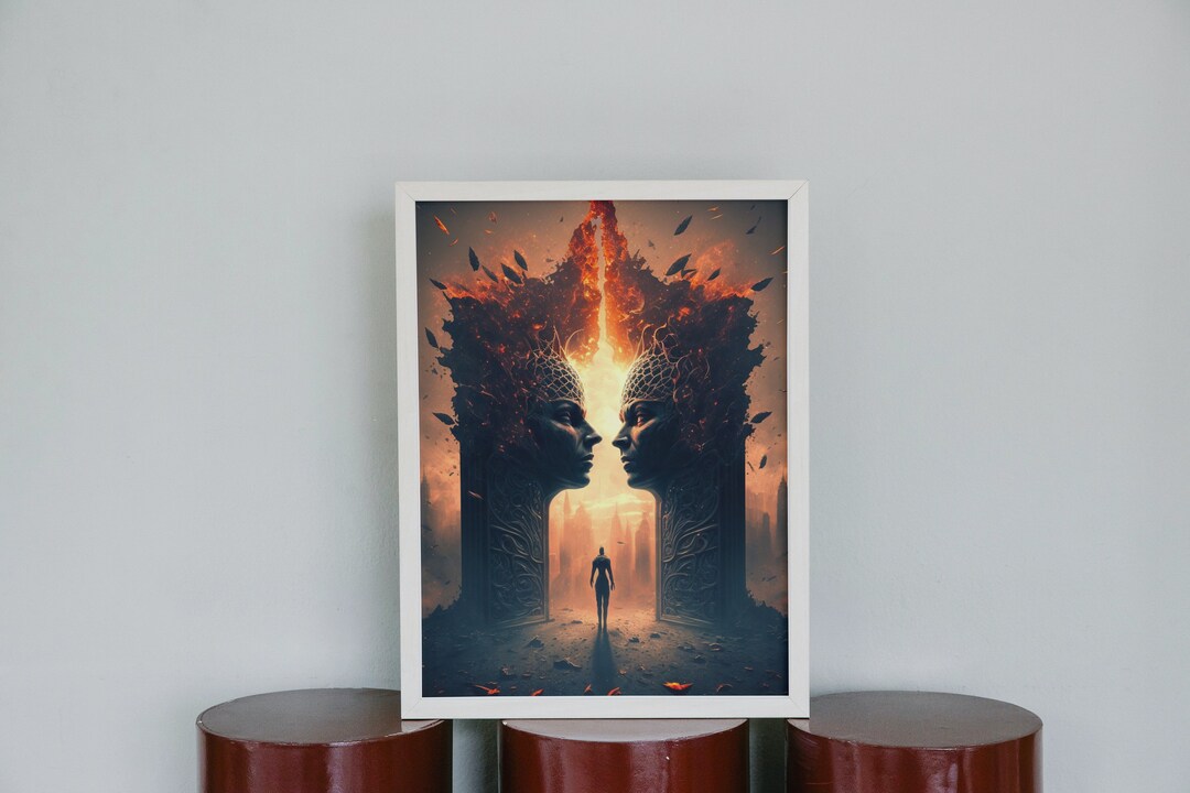 Gates to Heaven and Hell Poster Digital Download, Heaven Gates Poster ...
