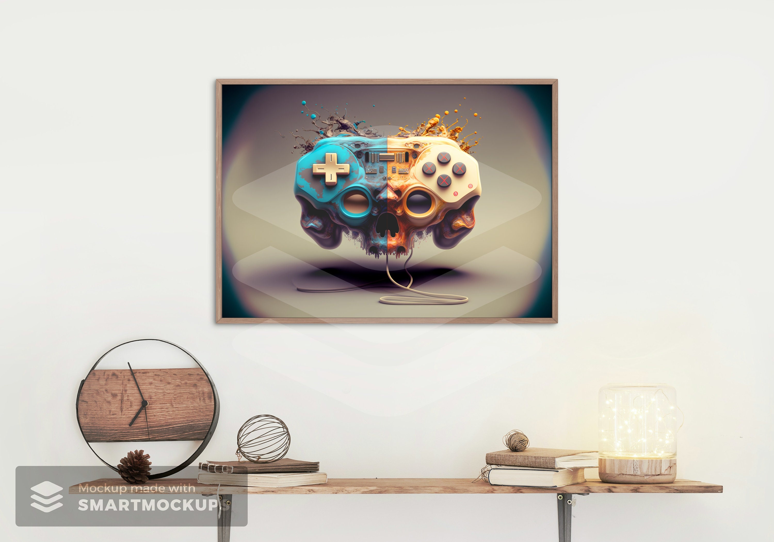 Skull Gaming Controller Poster Digital Download, Gaming Poster Digital ...