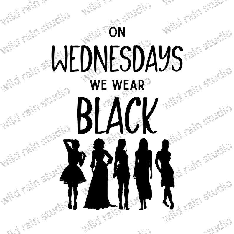 On Wednesdays We Wear Black PNG, Wednesday Addams, Addams Family ...