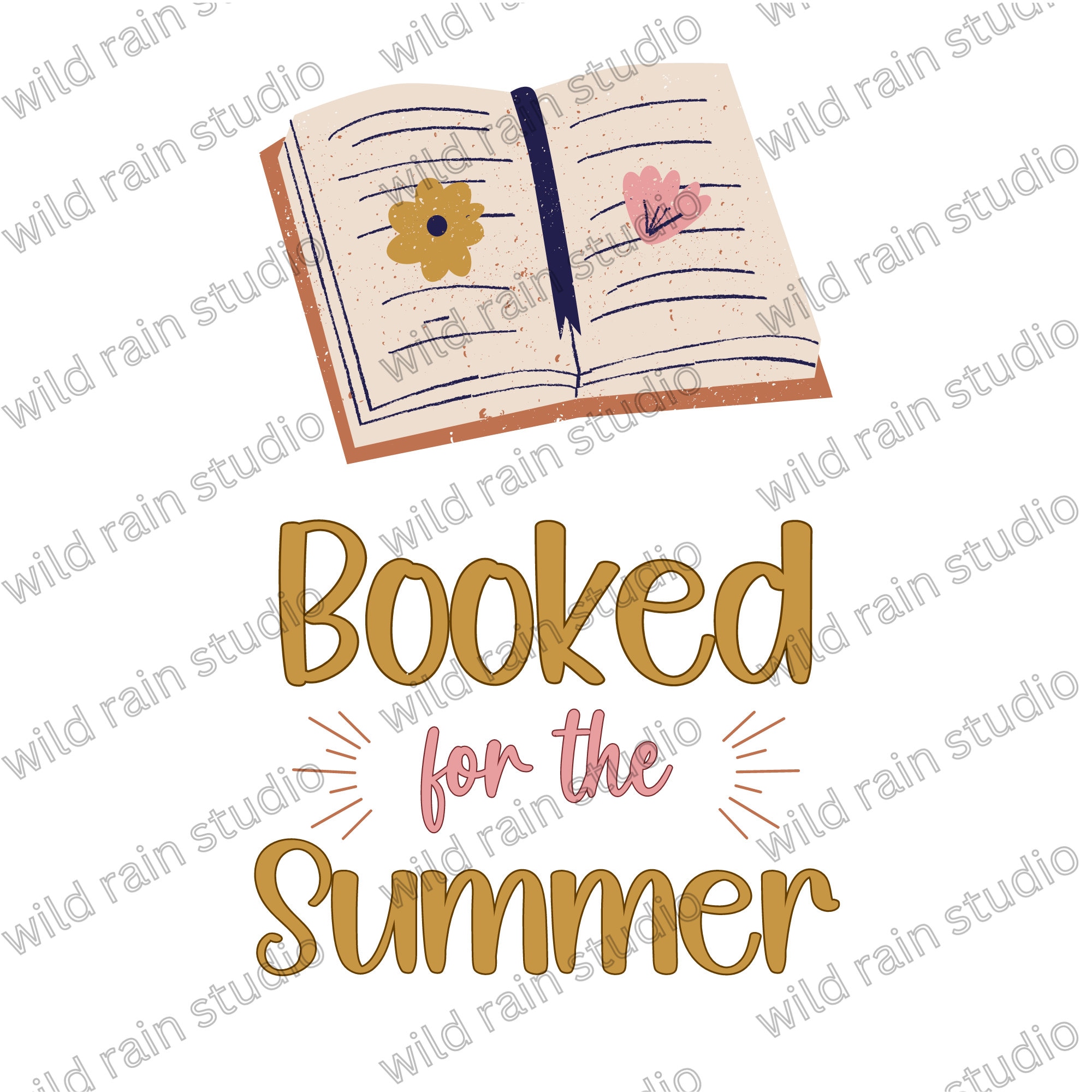 Booked for the Summer PNG, Summer Reading Club, Reading Books PNG ...