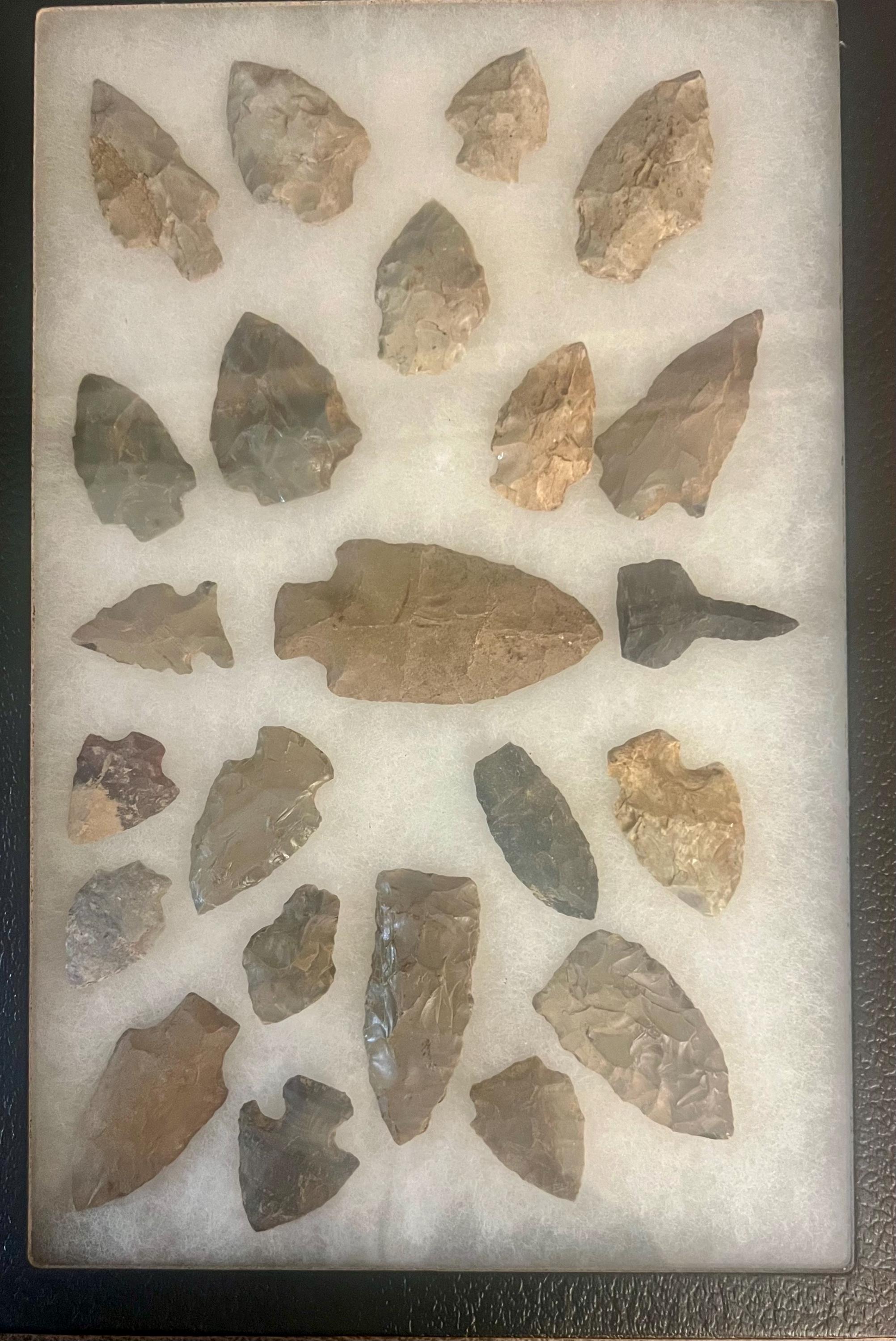 Native American Arrowheads, Case of 23. Vintage Gift, Authentic Indian ...