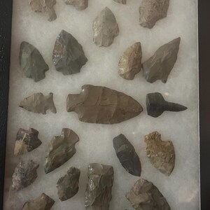 Native American Arrowheads, Case of 23. Vintage Gift, Authentic Indian ...