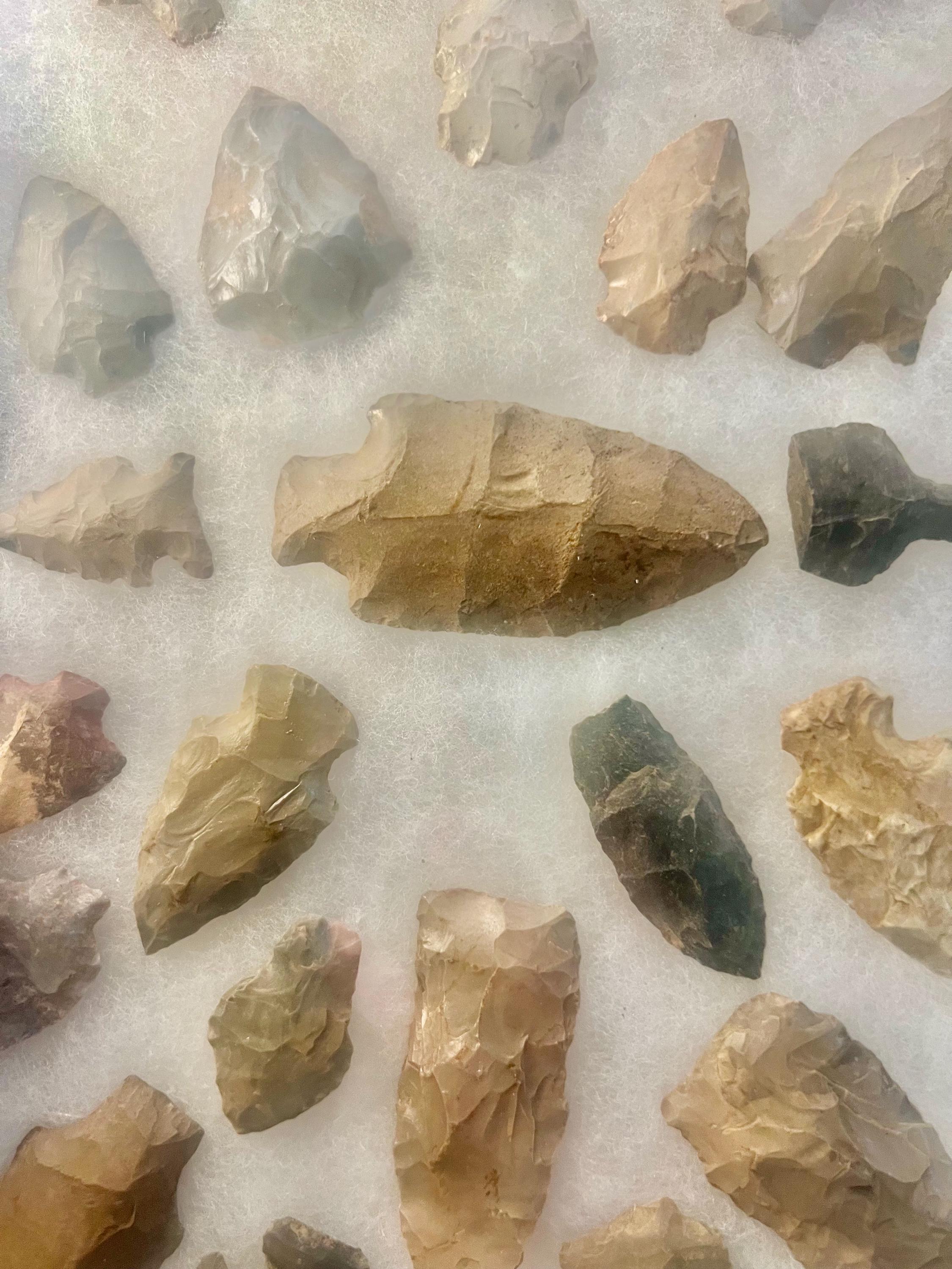 Native American Arrowheads, Case of 23. Vintage Gift, Authentic Indian ...