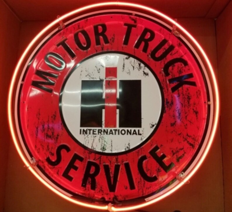 HARVEST AGRICULTURAL NEON Sign, Trucks, Farm, Shop, Construction, Dad ...