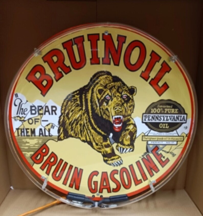 OIL NEON Sign, Gas, Oil Petro Signs, Shop Light, Mechanic, Collectible ...