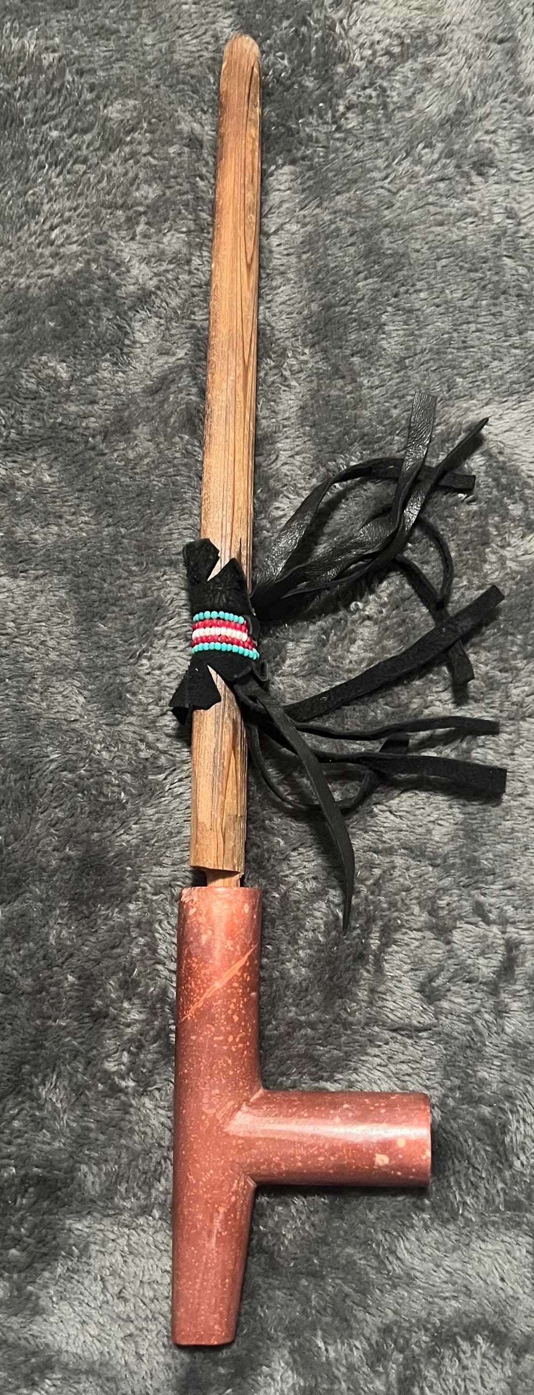 Vintage 1970s, Native American Plains Peace Pipe With Catlinite Pipe ...