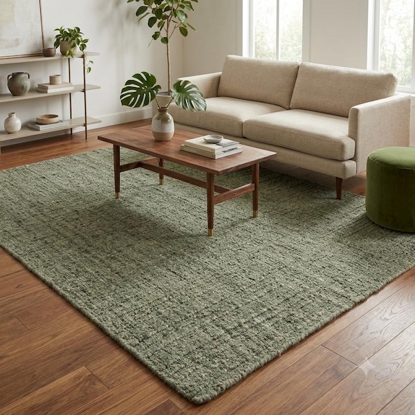 Flatweave Modern Wool Rug - Etsy