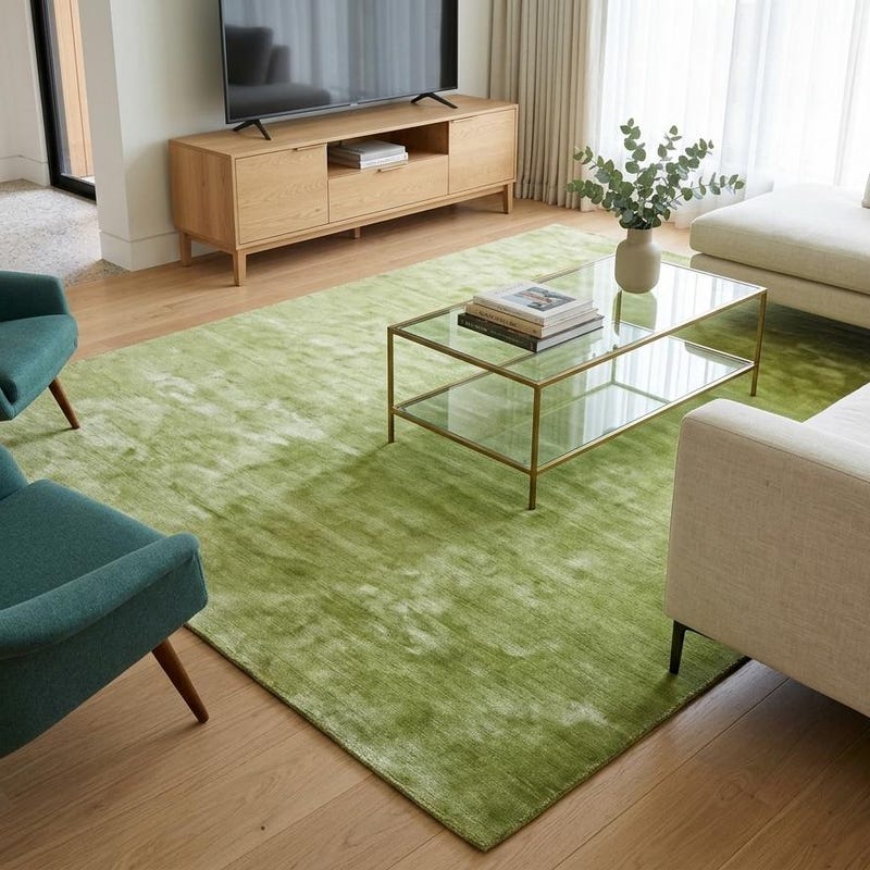 Bamboo Silk and Wool Rug - Etsy