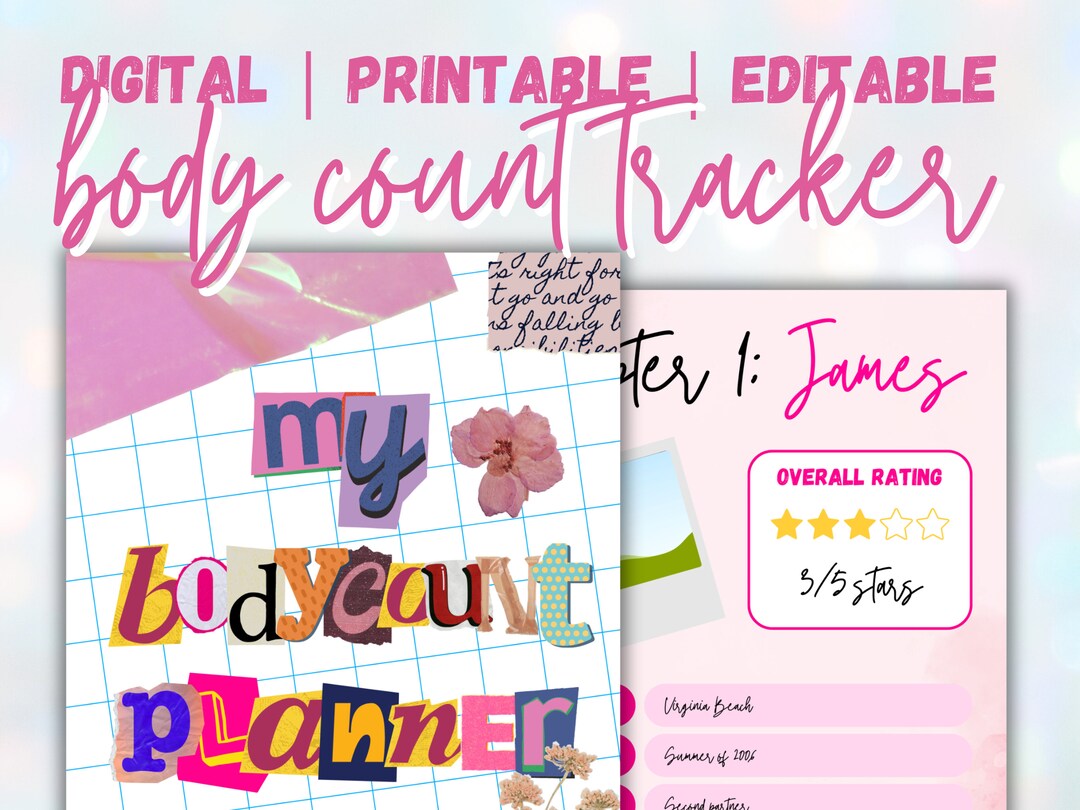 Digital Printable Editable Body Count Tracker - Etsy
