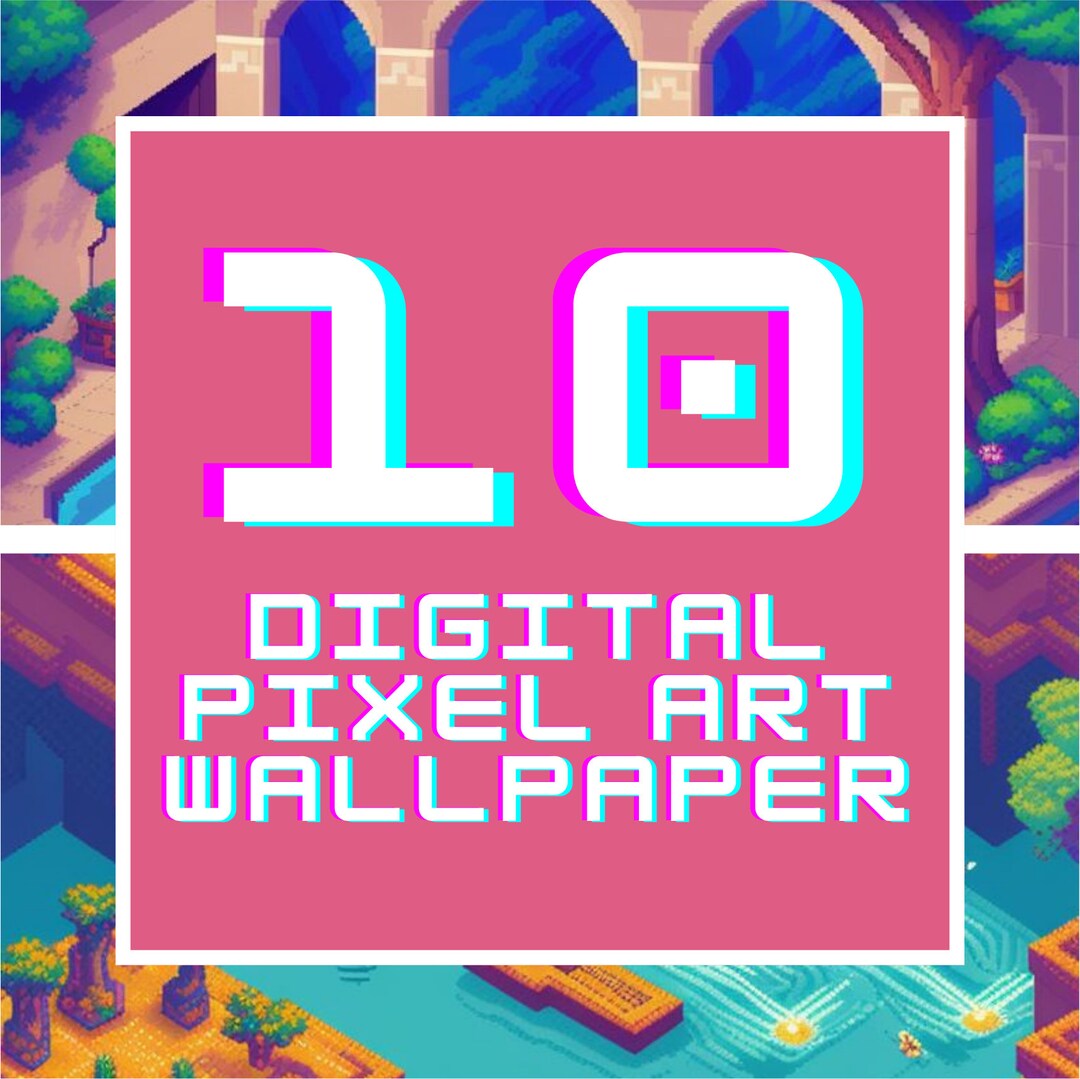 10 Prompted Pixel Art Digital Wallpaper - Etsy Australia