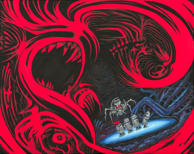 Earthbound Giygas Nintendo Fan Art by Jared Thompson Printed Canvas ...