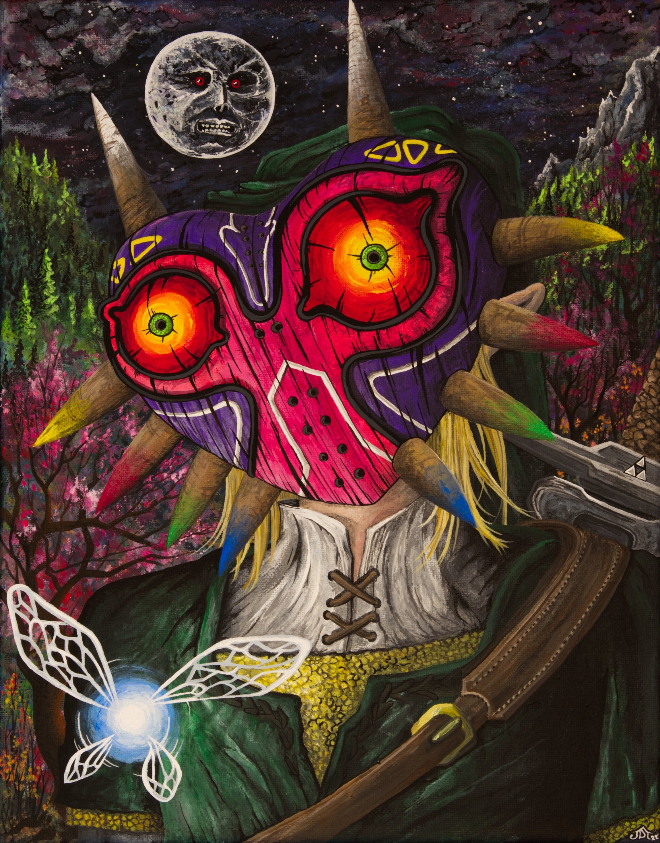 Majoras Mask the Legend of Zelda Nintendo Fan Art Canvas Print of ...