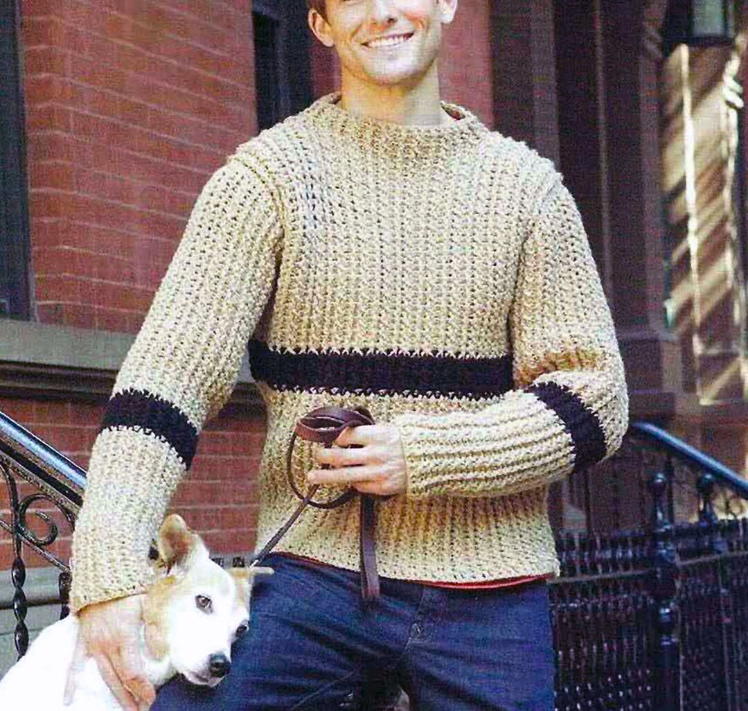 Father's Day Crochet Sweater Pattern sizes S 2XL Ultimate Crocheted ...