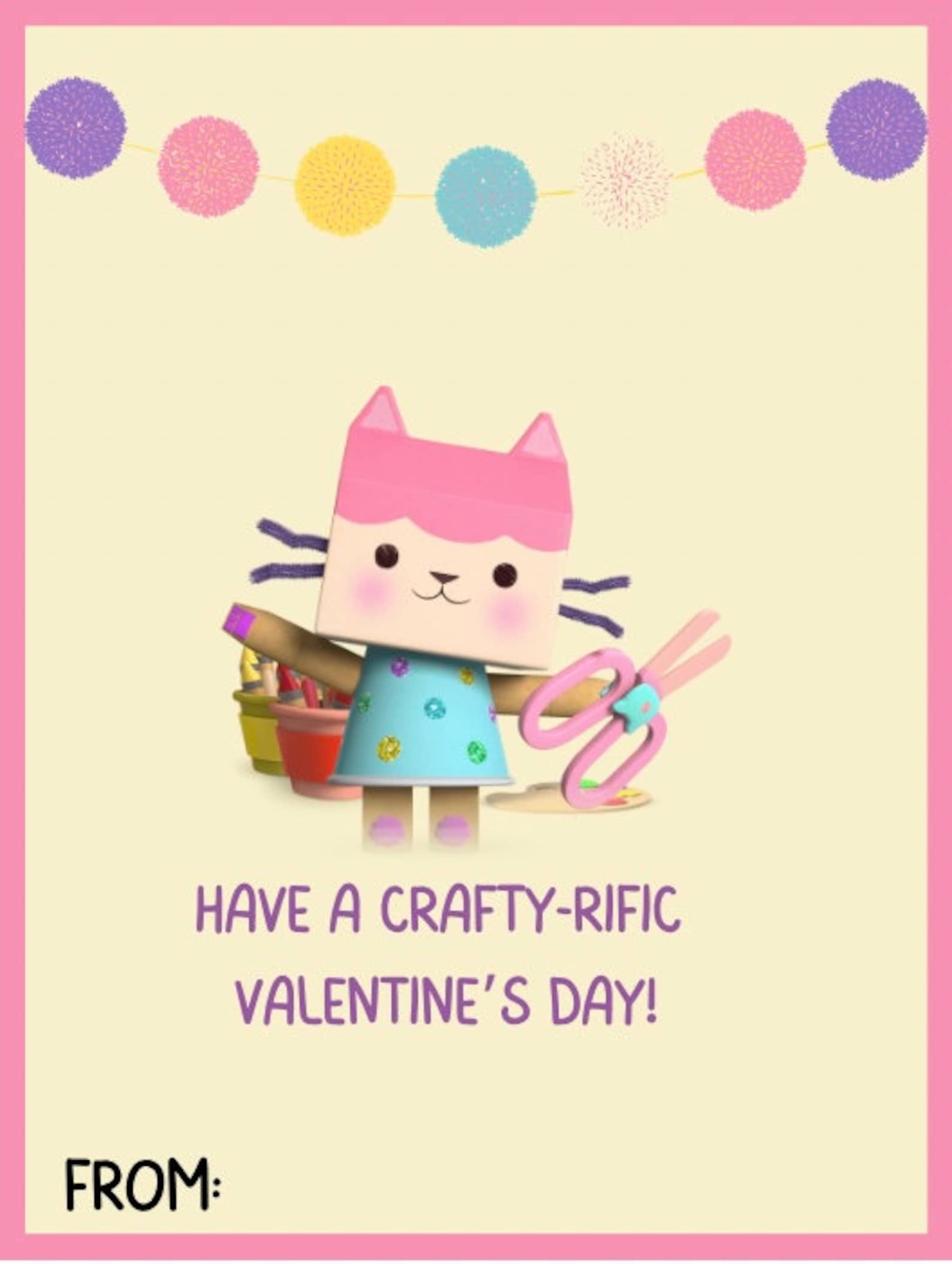 Gabby's Dollhouse Digital Kids Valentine Cards / Gabby's Dollhouse ...