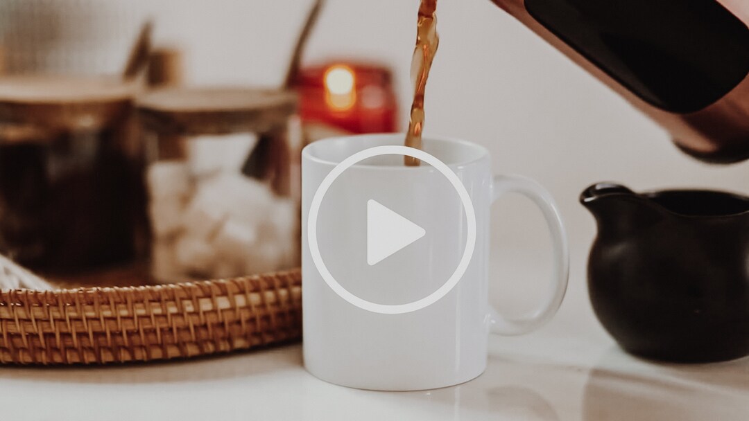 11 Oz Video Mock up White Coffee Mug for Print on Demand Coffee Mock ...