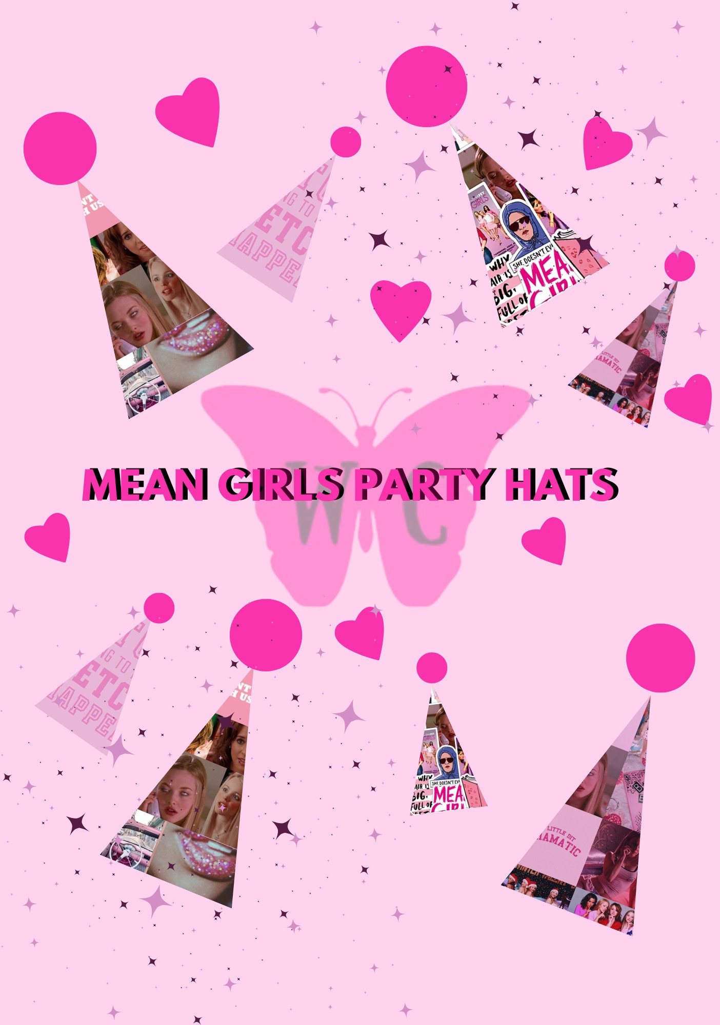 Mean Girls Party Hat Template, Birthday Hat Template, Birthday Hat SVG ...