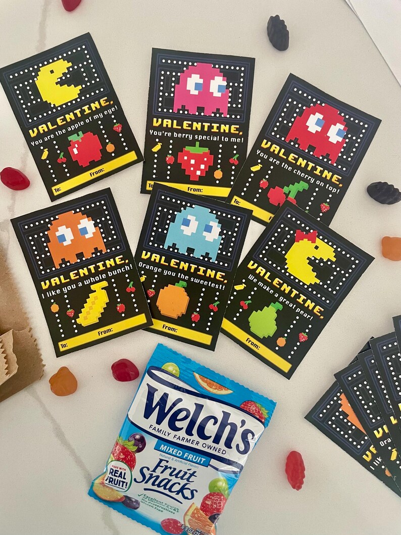Pacman Valentines, Boy Valentine, Gamer Valentines, Valentines Day ...