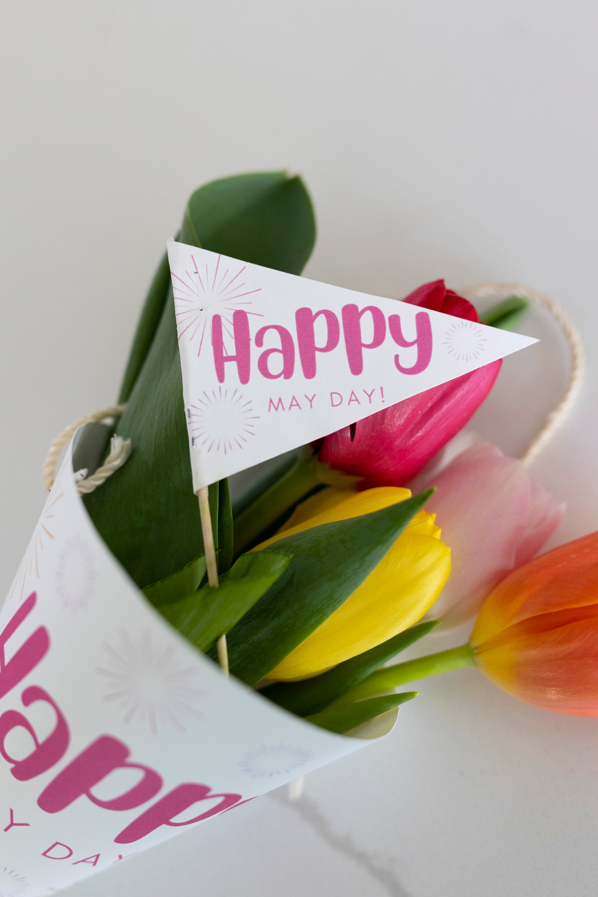 May Day Basket and Pennant Flag Bundle 2pk Downloadable - Etsy