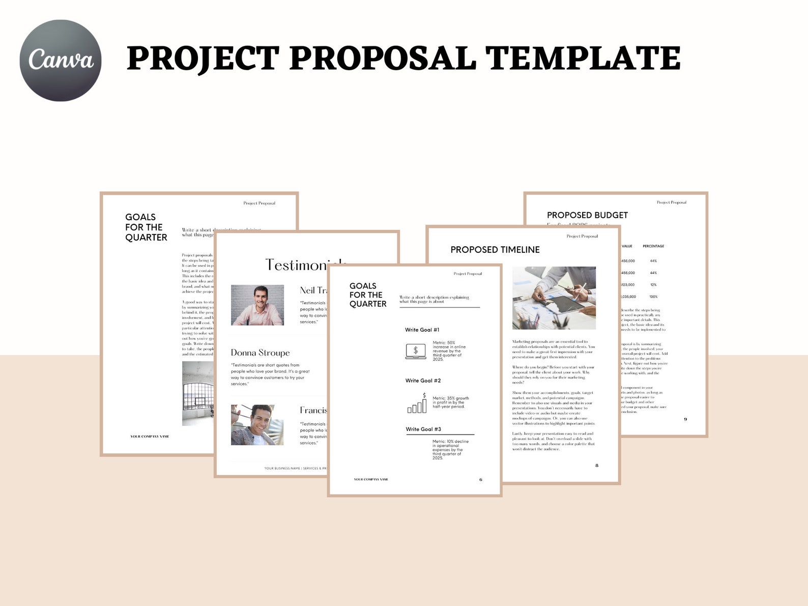 Project Proposal Template Canva Project Proposal Proposal - Etsy UK