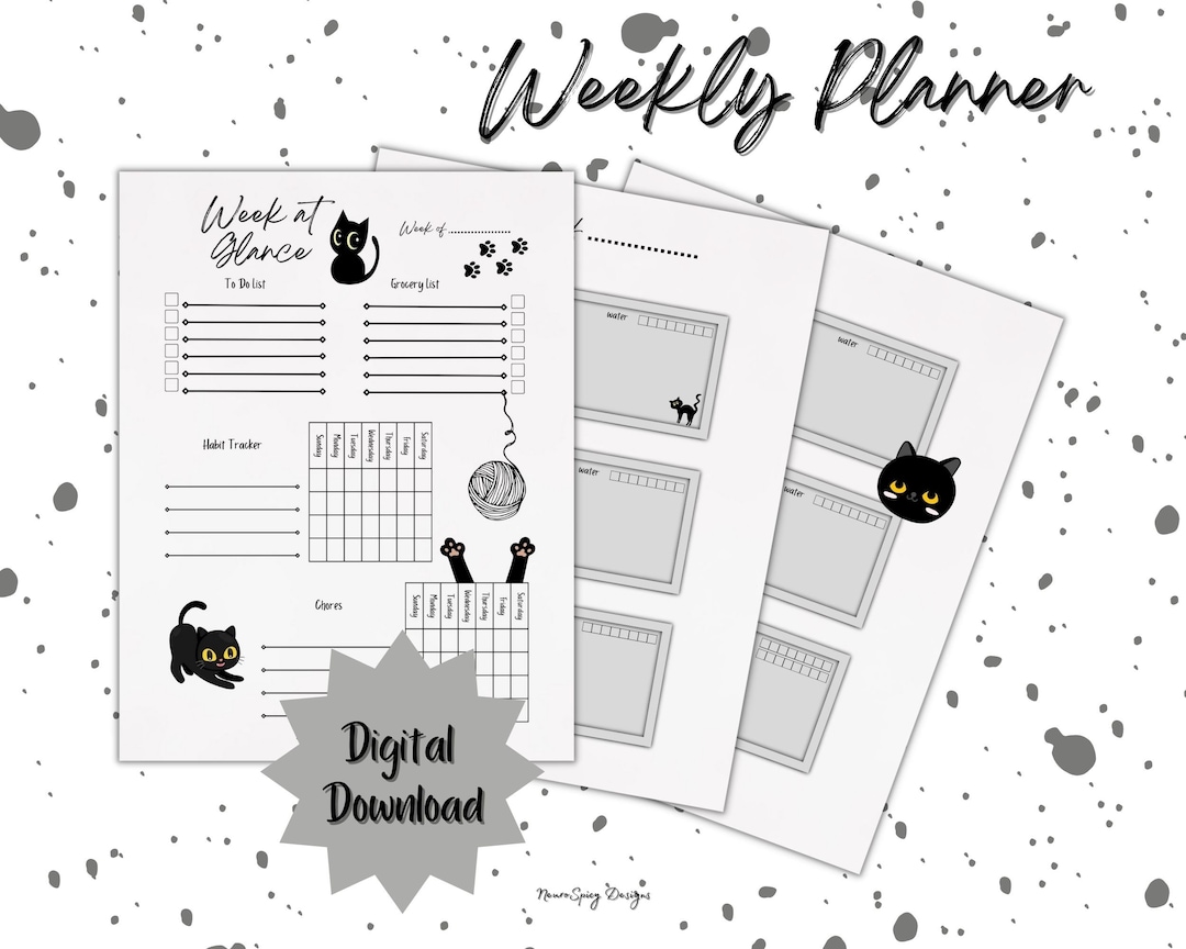 Three (3) Printable Planner Pages, Ipad, Android, Goodnotes, Digital ...