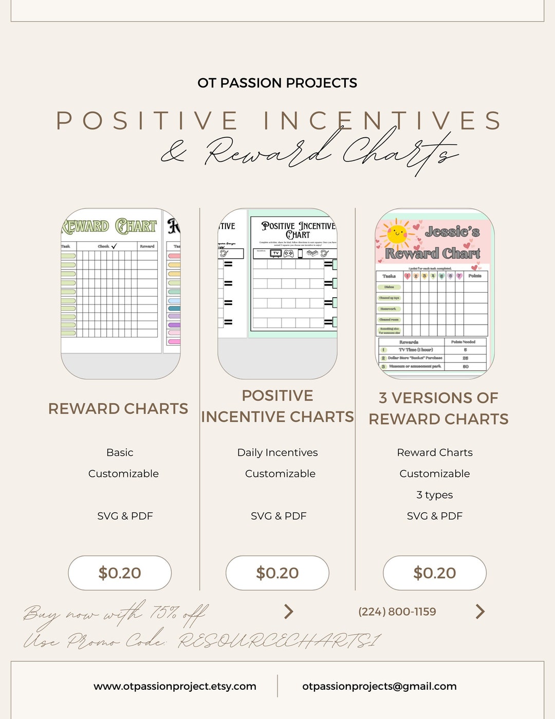 Reward and Positive Incentive Charts for Children - Etsy