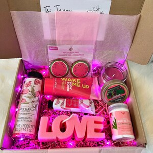 Pink Gift Box Birthday Gift Box for Bestie Pink Pamper Gift Box for ...