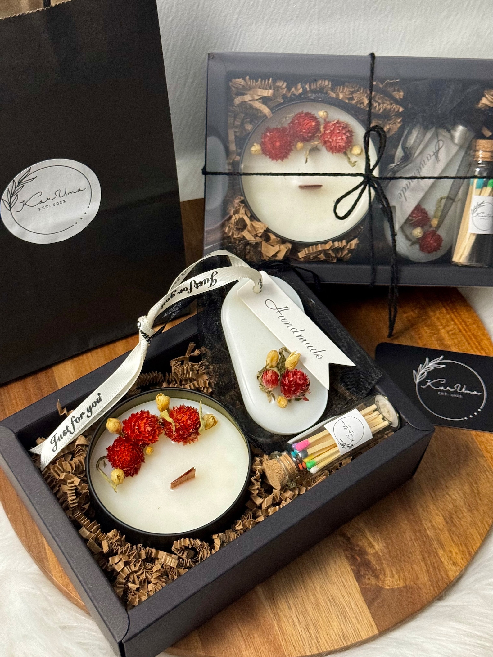 7 Oz Handmade Soy Candle and Wax Sachet Gift Box Mothers Day Candle ...