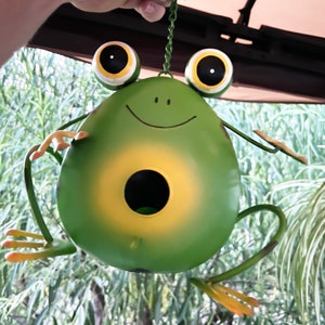 Birdhouse in the Shape of a Frog Birdhouse Bird House Metal Birdhouse ...