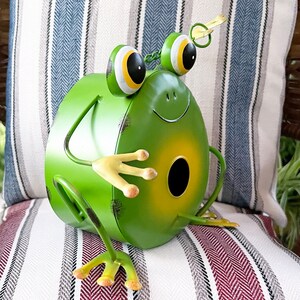 Birdhouse in the Shape of a Frog Birdhouse Bird House Metal Birdhouse ...