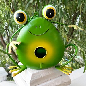Birdhouse in the Shape of a Frog Birdhouse Bird House Metal Birdhouse ...