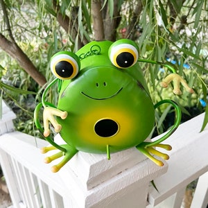 Birdhouse in the Shape of a Frog Birdhouse Bird House Metal Birdhouse ...