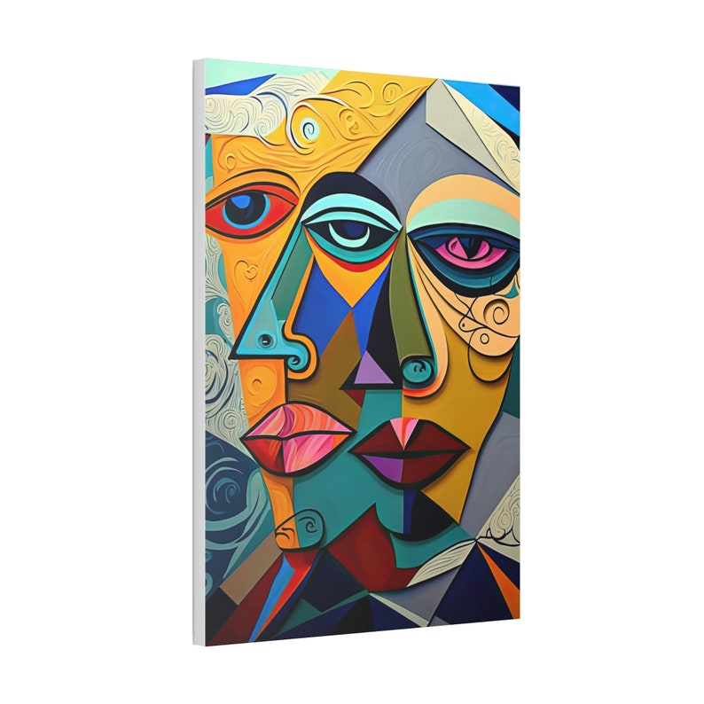 Picasso Style Abstract Cubism Art Print Canvas Wall Decor - Etsy