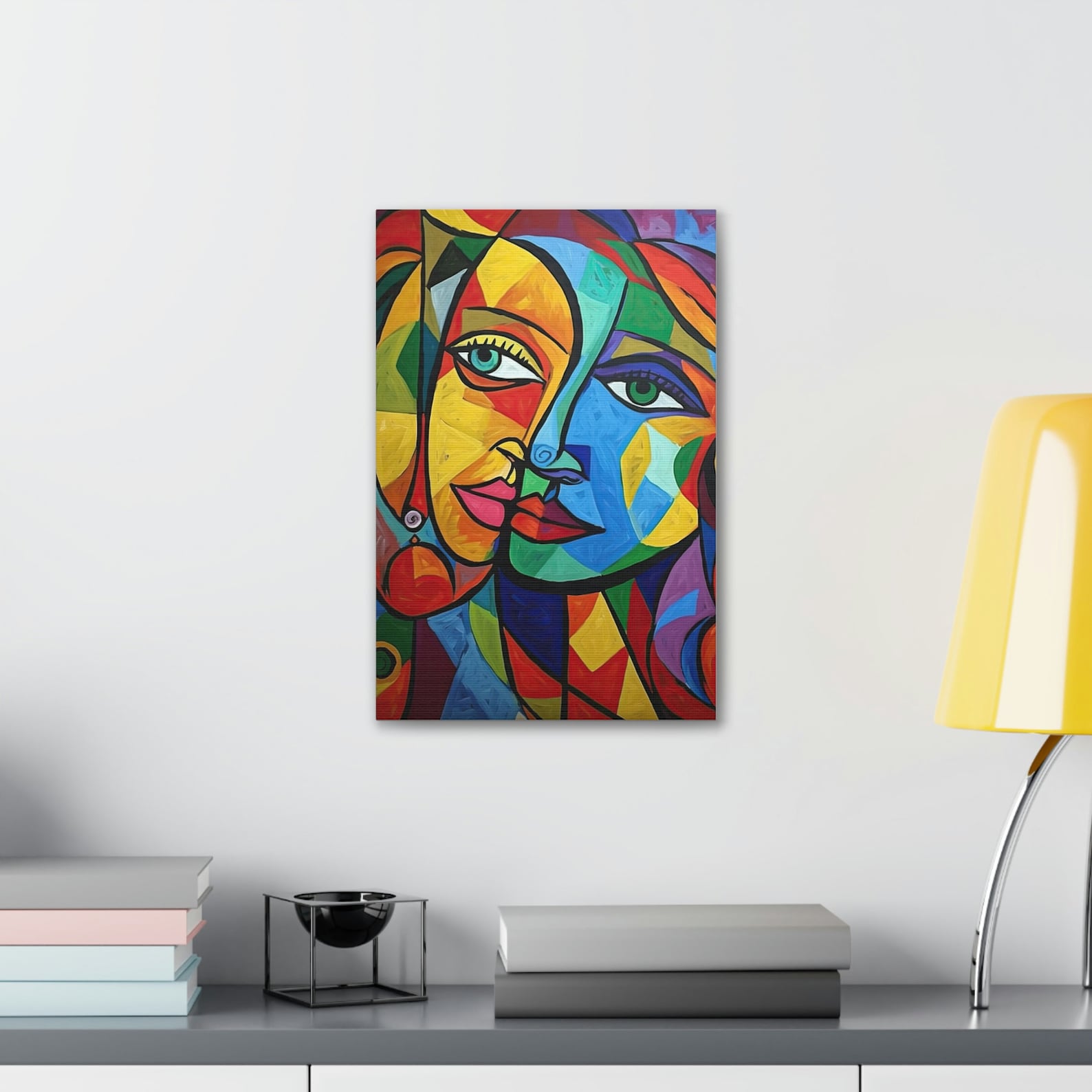 Picasso Style Abstract Cubism Art Print Canvas Wall Decor - Etsy