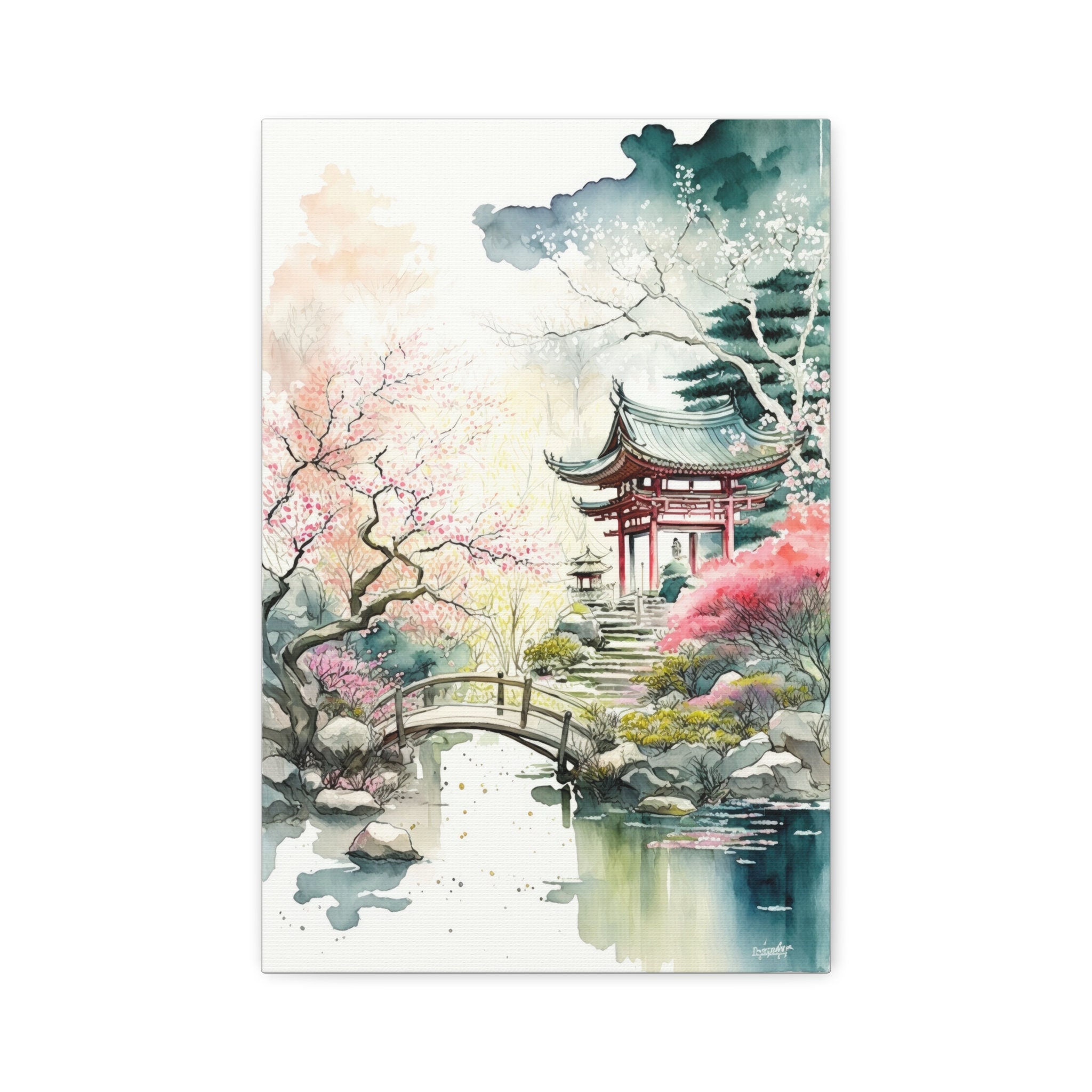 Japanese Zen Garden Landscape Canvas Art Print Wall Decor - Etsy