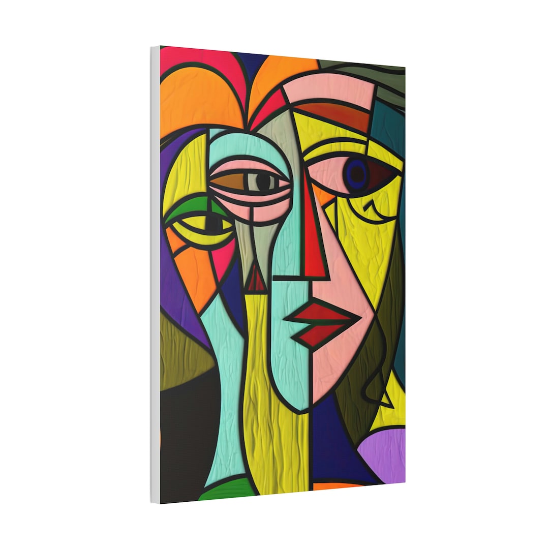 Picasso Style Abstract Cubism Art Print Canvas Wall Decor - Etsy