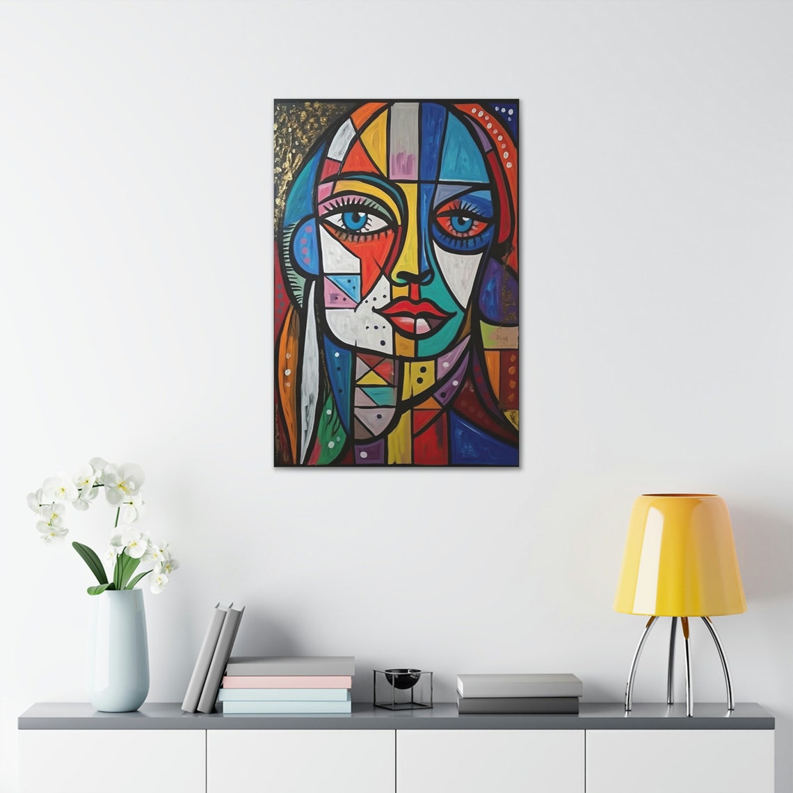 Picasso Style Abstract Cubism Art Print Canvas Wall Decor - Etsy