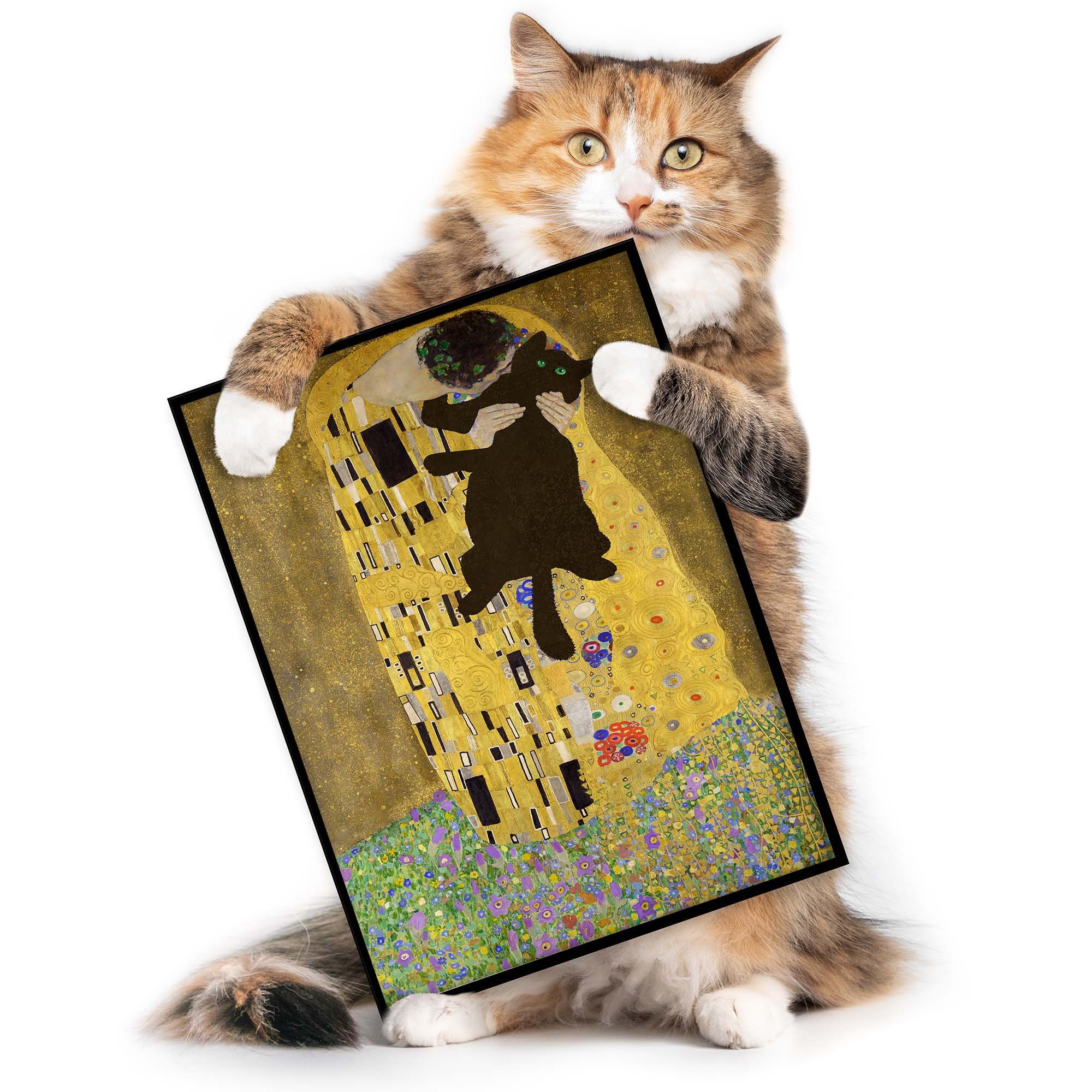 Gustav Klimt Cat Printable Klimt the Kiss Cat Funny Cat Mom - Etsy ...