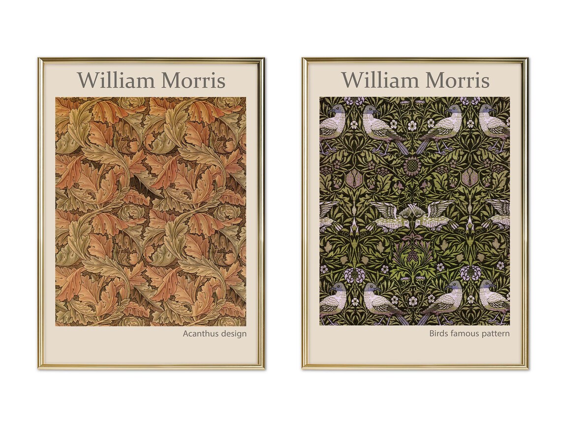 Set of 6 William Morris Print Set of 6 Vintage Digital Prints Rustic Posters Bundle Downloadable ...